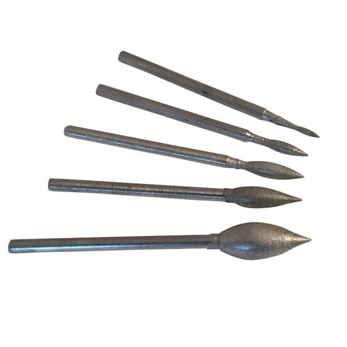 Diamond Flame Burrs. Fine. 400#. carve + engrave glass, stone, ceramic ...