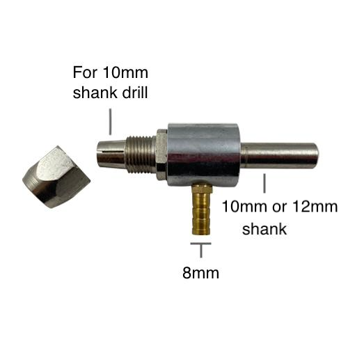 Water Swivel Adaptor Chuck. 10mm or 12mm arbor. For 10mm shank core ...